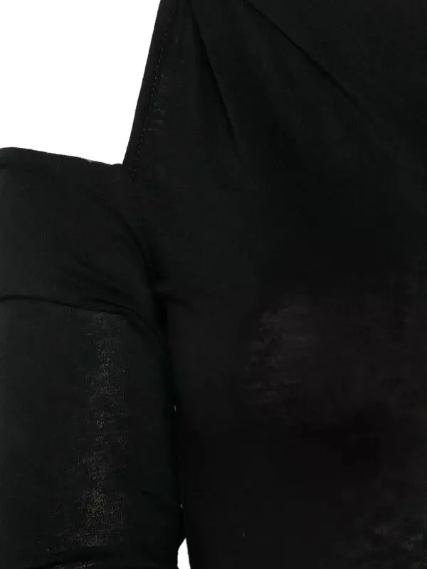 Isabel Benenato Long-sleeve Cold-shoulder Top