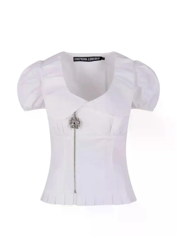 CHOPOVA LOWENA Spike Pleated Blouse