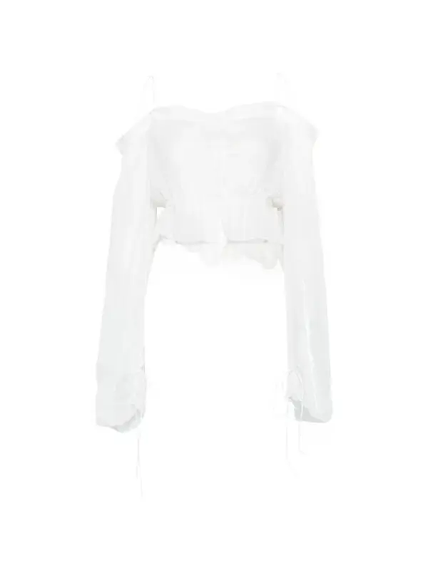 Isabel Benenato Off-shoulder Blouse - White