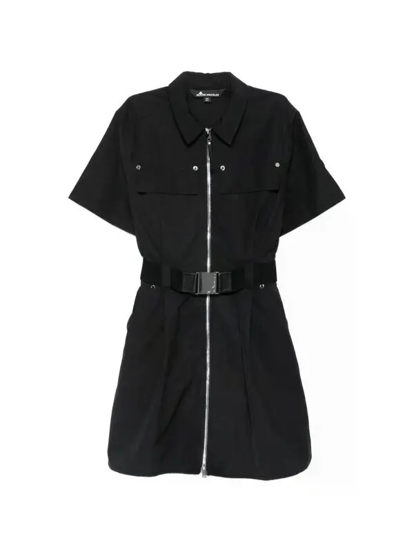Moose Knuckles Belted Zip-up Mini Shirt Dress