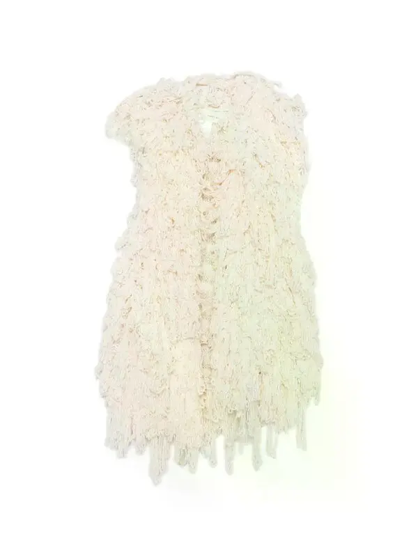Isabel Benenato Fringed Gilet