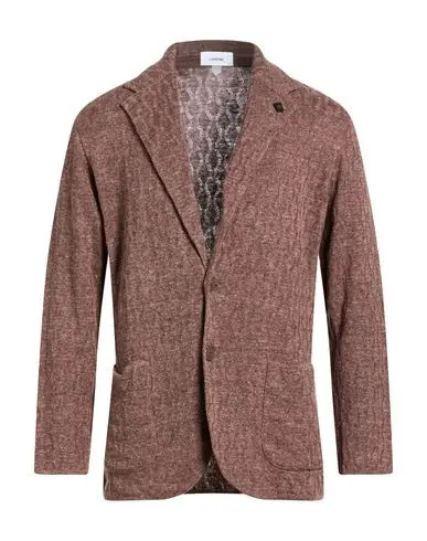 LARDINI Linen Single-breasted Blazer - Brown