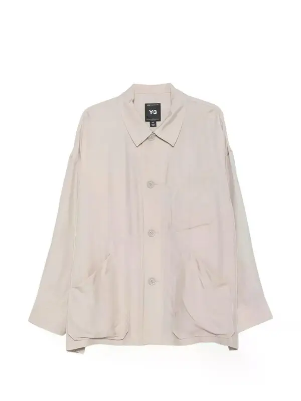 Y3 Patch-pocket Overshirt - Brown