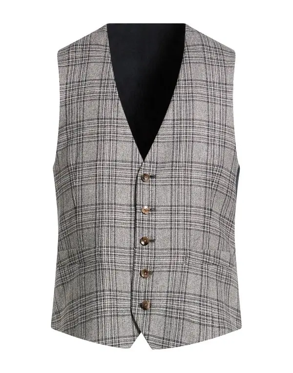 LARDINI Tailored Silk And Wool Vest - Blue
