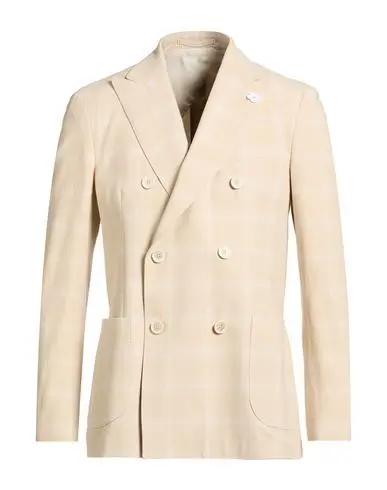 LARDINI Blazer Size Viscose, Cotton - Beige