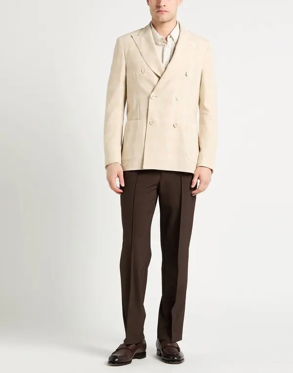 LARDINI Blazer Size Viscose, Cotton - Beige