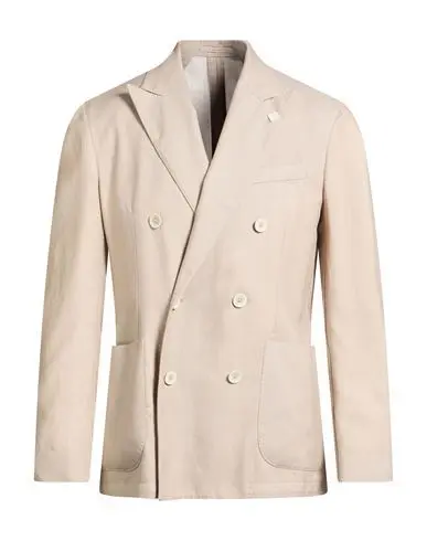 LARDINI Tencel And Wool Double-breasted Blazer