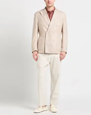 LARDINI Tencel And Wool Double-breasted Blazer