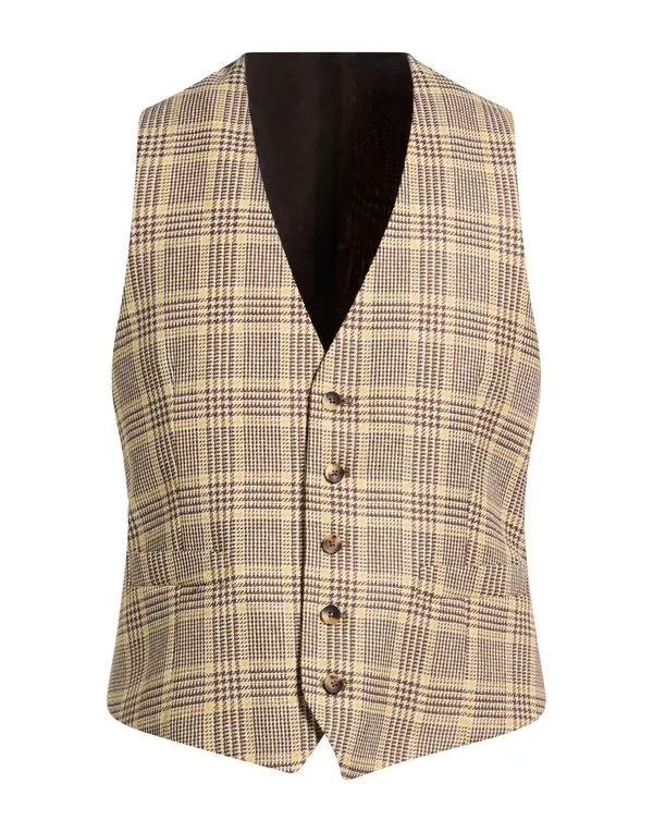 LARDINI Tailored Vest - Brown