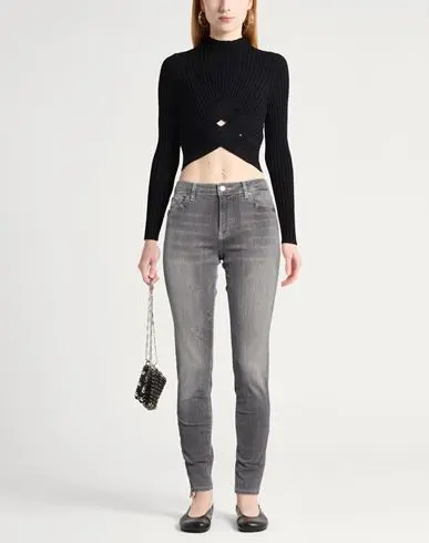 Armani Exchange Cotton-blend Jeans With Leather Trims