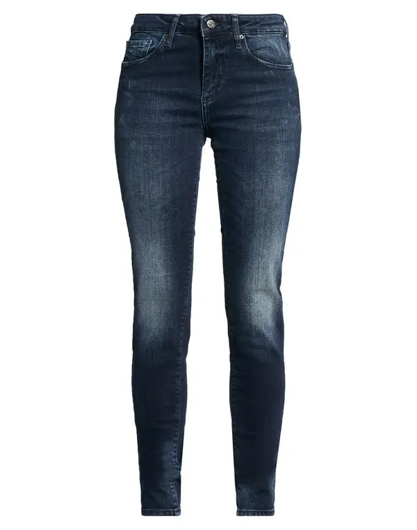 Armani Exchange Tapered Jeans With Leather Trims