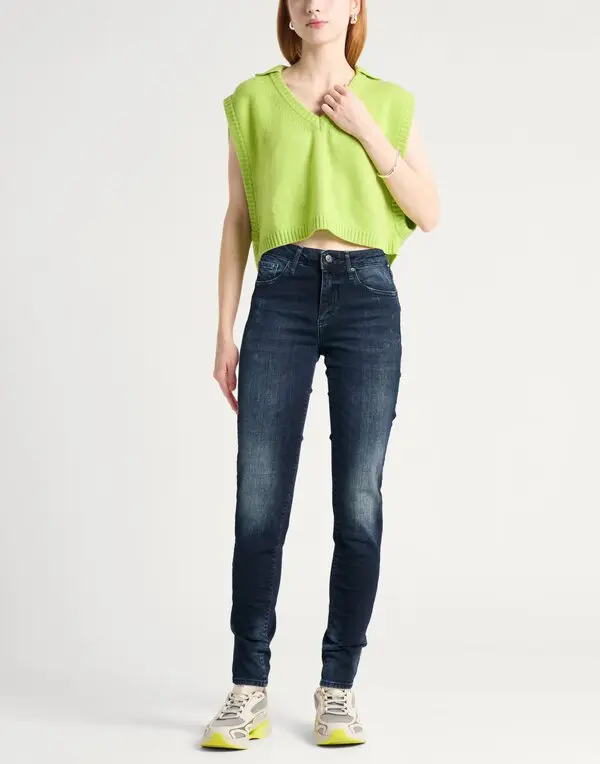 Armani Exchange Tapered Jeans With Leather Trims