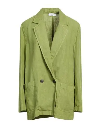 Peserico Linen Double-breasted Blazer - Light Green