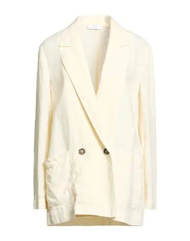 Peserico Linen Double-breasted Blazer - White