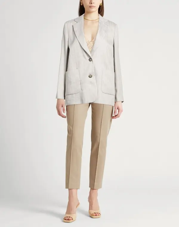 Peserico Striped Linen Blend Blazer