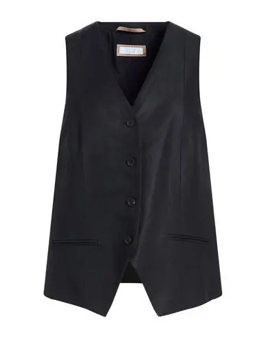 Peserico Tailored Linen Vest - Blue
