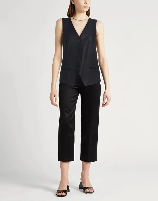 Peserico Tailored Linen Vest - Blue