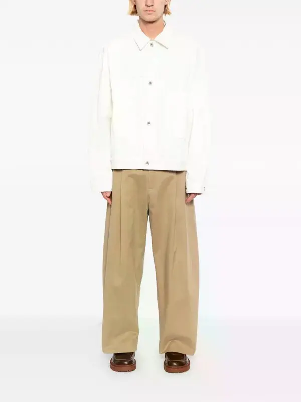 Studio Nicholson Button-up Denim Jacket - White