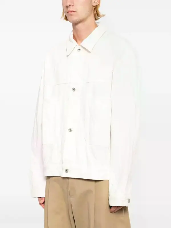 Studio Nicholson Button-up Denim Jacket - White