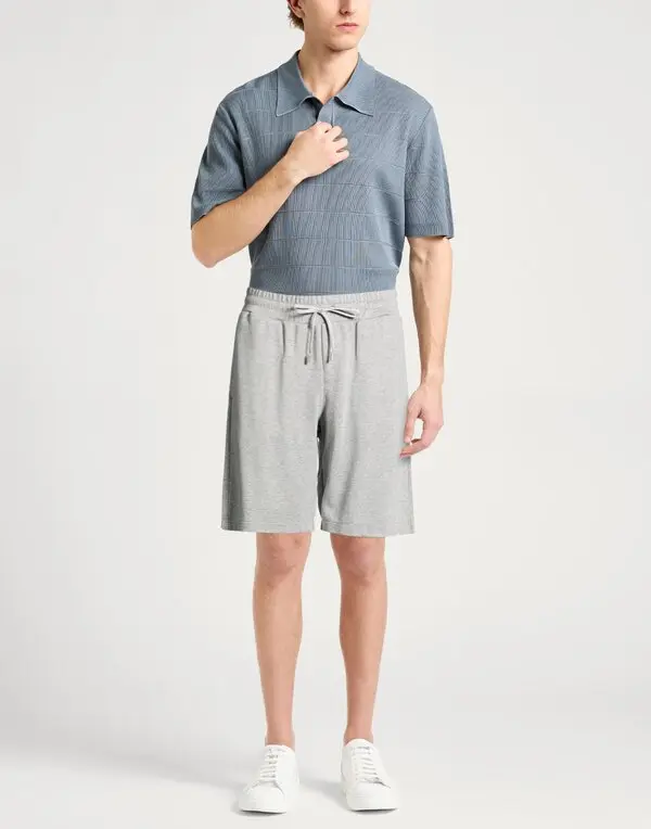 LARDINI Viscose Jersey Athletic Shorts - Grey