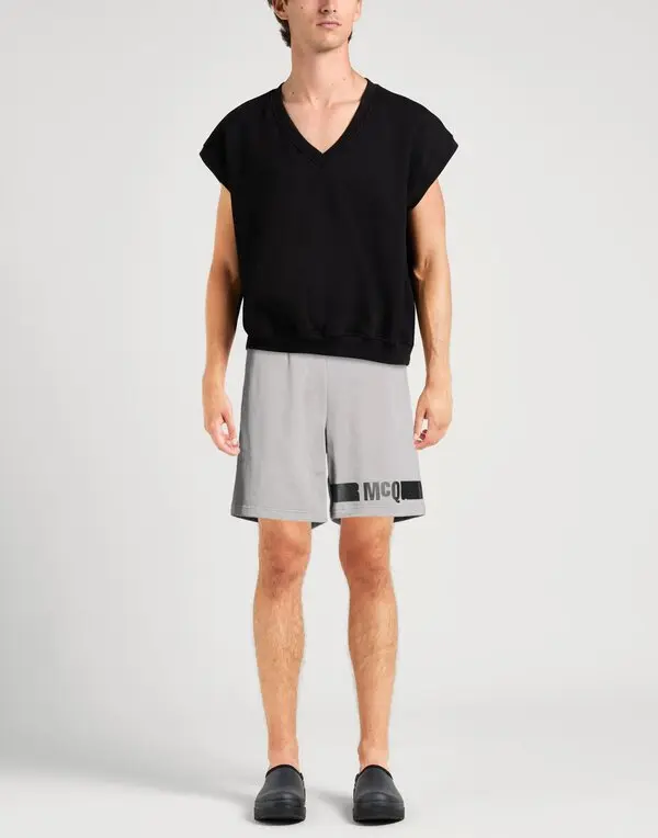Alexander McQueen Cotton Terry Athletic Shorts With Logo