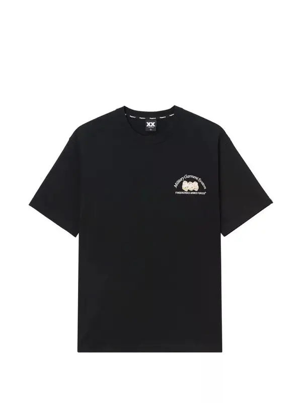 FINGERCROXX Graphic Crewneck T-shirt - Black