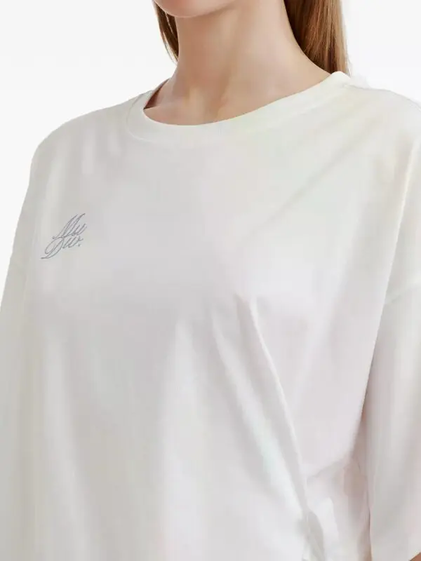 MUSIUM DIV. Graphic T-shirt With Tie Detail - White