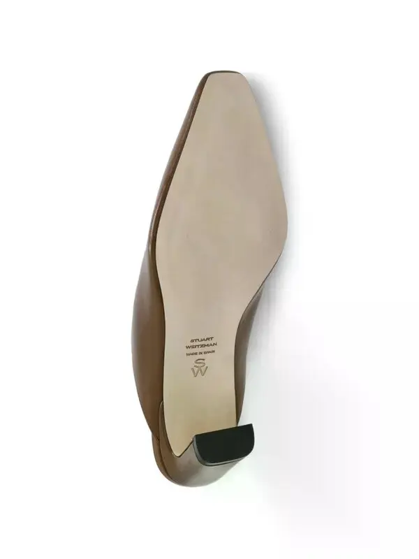 STUART WEITZMAN Stassi Pointed-toe Mules - Brown