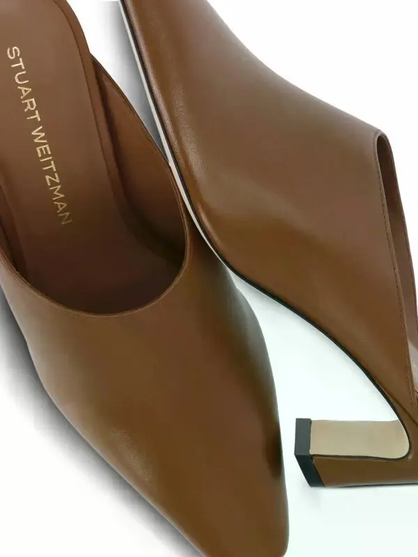 STUART WEITZMAN Stassi Pointed-toe Mules - Brown