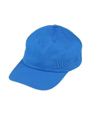 Alexander McQueen Cotton Blend Gabardine Baseball Cap - Blue