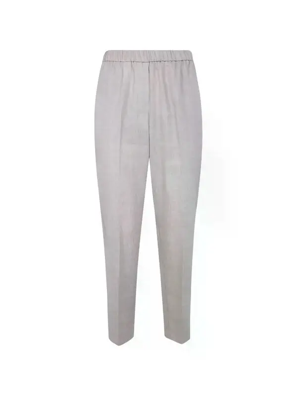 Peserico Elasticated Straight Leg Trousers - Grey
