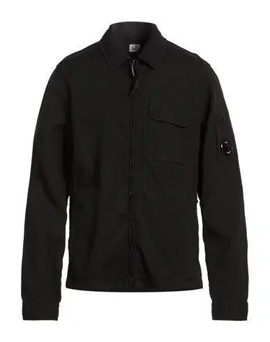 C.P. COMPANY Twill Jacket With Logo - Black