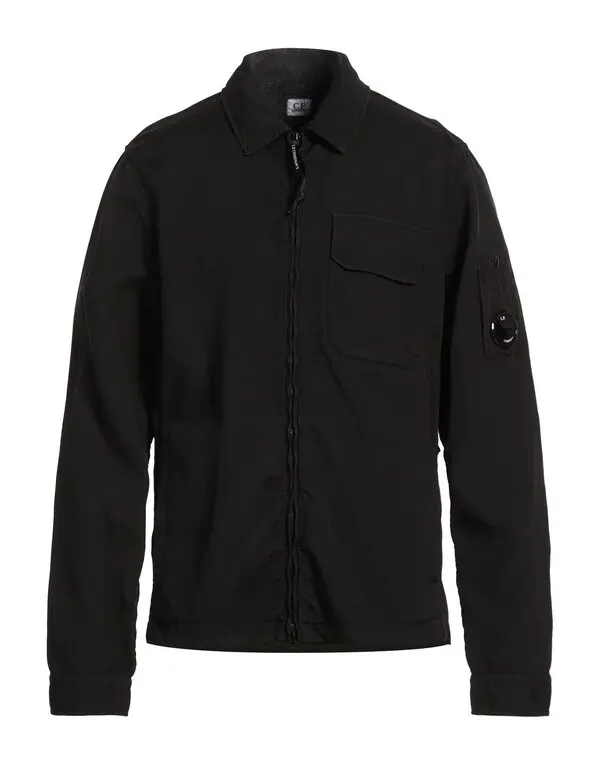 C.P. COMPANY Twill Jacket With Logo - Black
