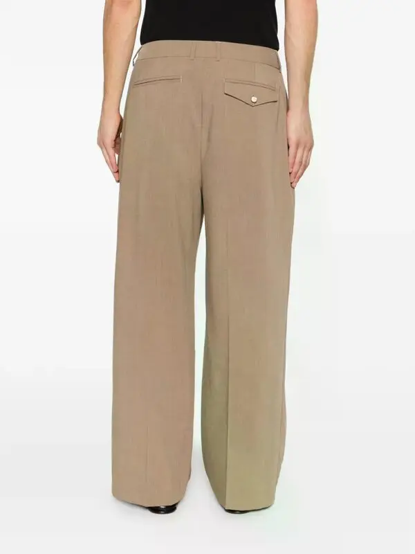 THESTROY Pleated Wide Leg Trousers