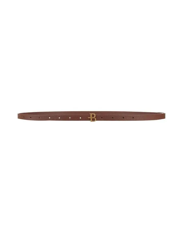 BALLANTYNE Pebbled Leather Skinny Belt