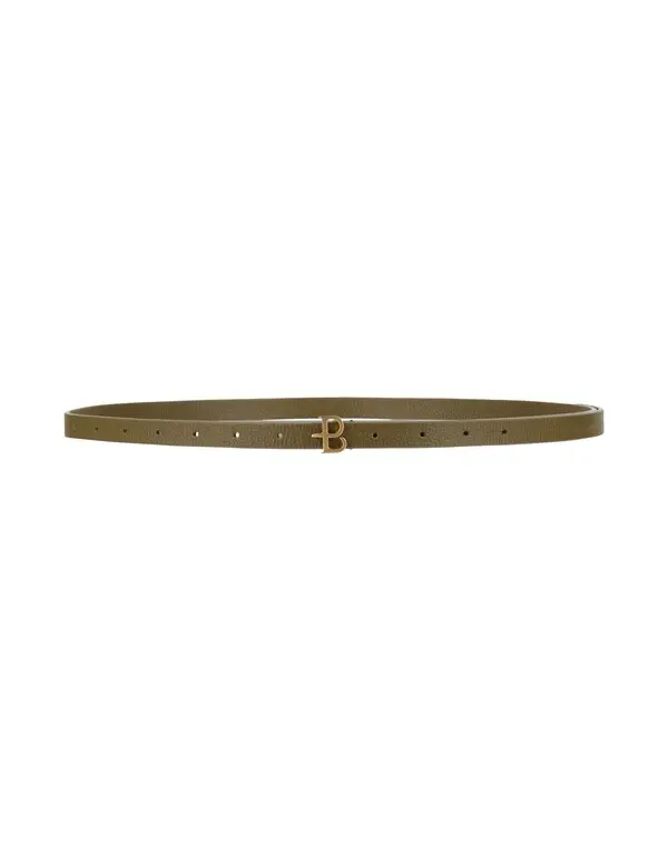 BALLANTYNE Pebbled Leather Skinny Belt