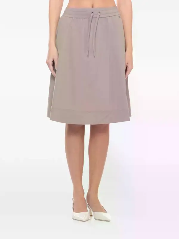 Herno A-line Midi Skirt With Drawstring - Neutrals