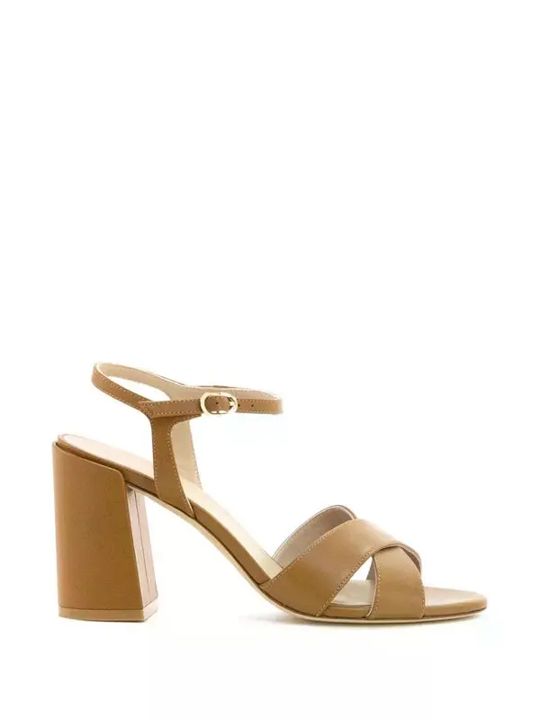 STUART WEITZMAN Criss-cross Alyssablocksmo Sandals - Neutrals