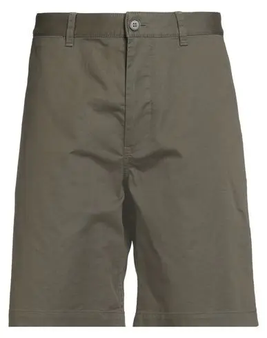 Wood Wood Casual Cotton Blend Gabardine Shorts - Green