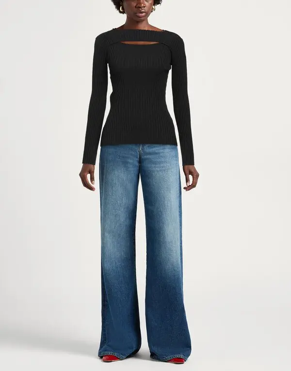 ANINE BING Long Sleeve Crewneck Knit Top