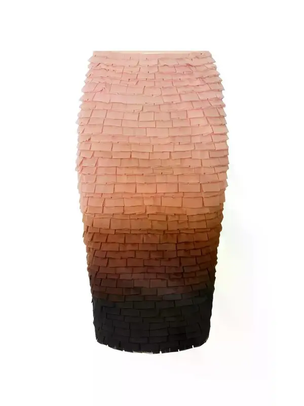 Elisabetta Franchi Graduated Tulle Calf-length Skirt - Brown