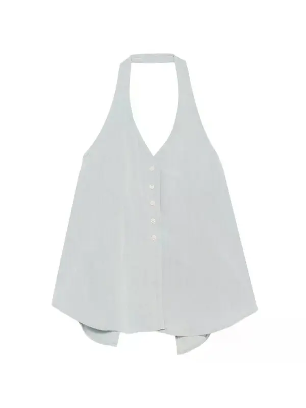 ELEH V-neck Blouse - Blue