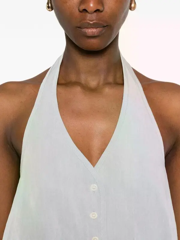 ELEH V-neck Blouse - Blue