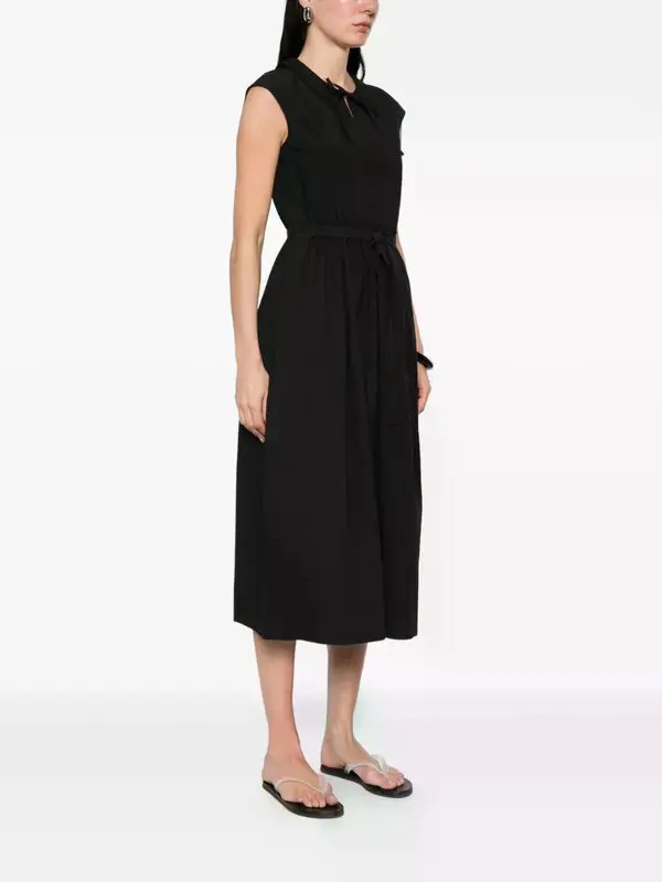 INDIVIDUAL SENTIMENTS Sleeveless Midi Dress With Belt - Black