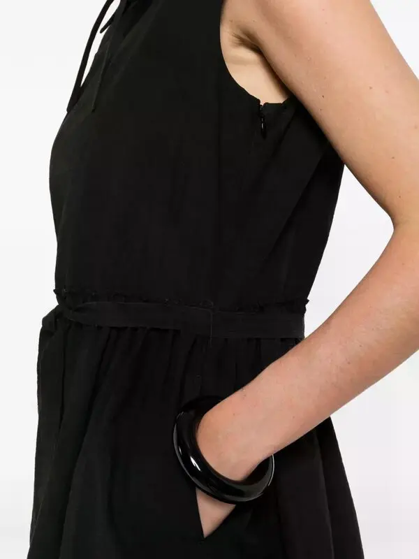 INDIVIDUAL SENTIMENTS Sleeveless Midi Dress With Belt - Black