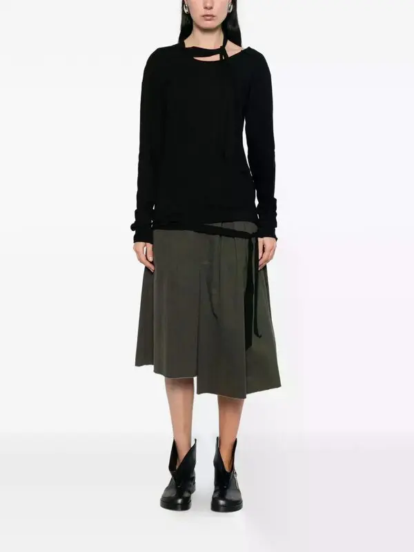 INDIVIDUAL SENTIMENTS Long-sleeve T-shirt With Tie Detail