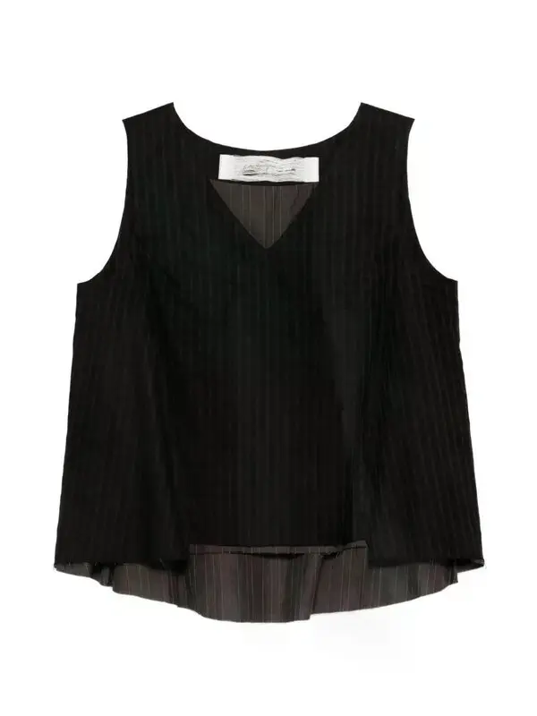 INDIVIDUAL SENTIMENTS Striped V-neck Blouse