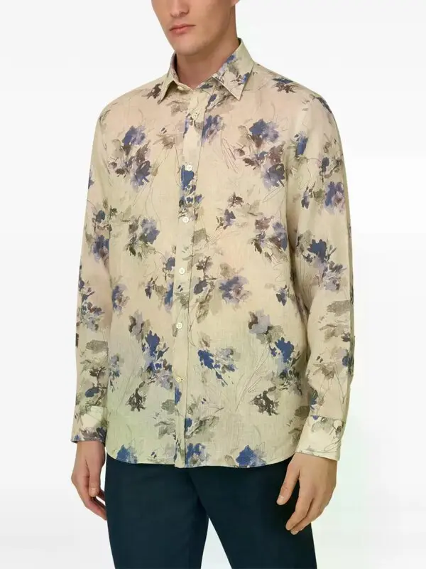 Boggi Milano Regular Fit Linen Shirt