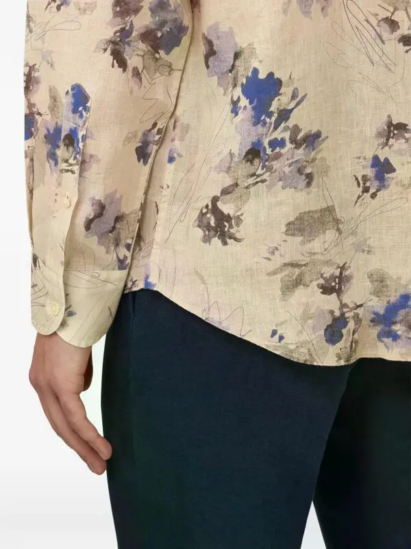 Boggi Milano Regular Fit Linen Shirt
