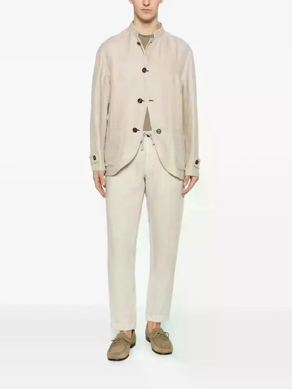 Eleventy Drawstring-fastening Trousers - Neutrals